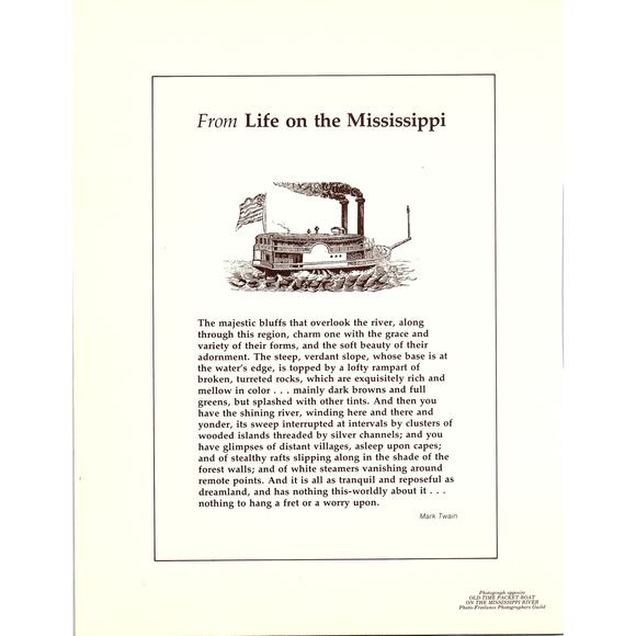 None and/or Unknown | Other | From Life On The Mississippi Mark Twain ...